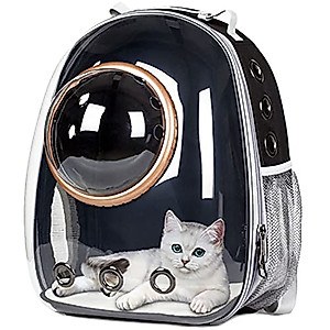 Pet Backpack Carrier Small Puppy Bunny Kitten Airline Approved Space Capsule Bubble Transparent Sightseeing Backpack Birds Travel Cage for Hiking Walking Outdoor