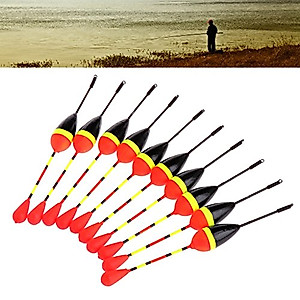 HELYZQ 10pcs Carp Fishing Floats Set Buoy Bobber Stick for Fish Tackle Vertical 8# 1.2g