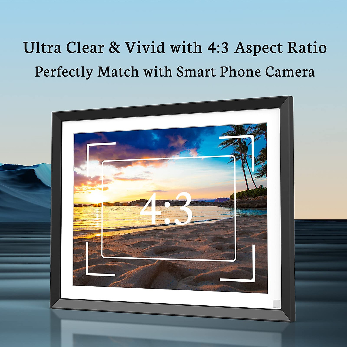 BSIMB 2K WiFi Digital Picture Frame with Ultra-Clear Display, 9.7 Inch Electronic Photo Frame, IPS Touch Screen, Instantly Share Photos&Videos Via Email/App, Gift for Mother's Day