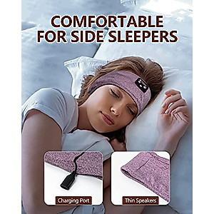 Sleep Headphones Bluetooth Headband, Perytong Sports Bluetooth Headband Headphones with Thin Speakers, Sleep Earbuds, Sleeping Headphones for Workout Running Yoga Nap, Gift for Men and Women