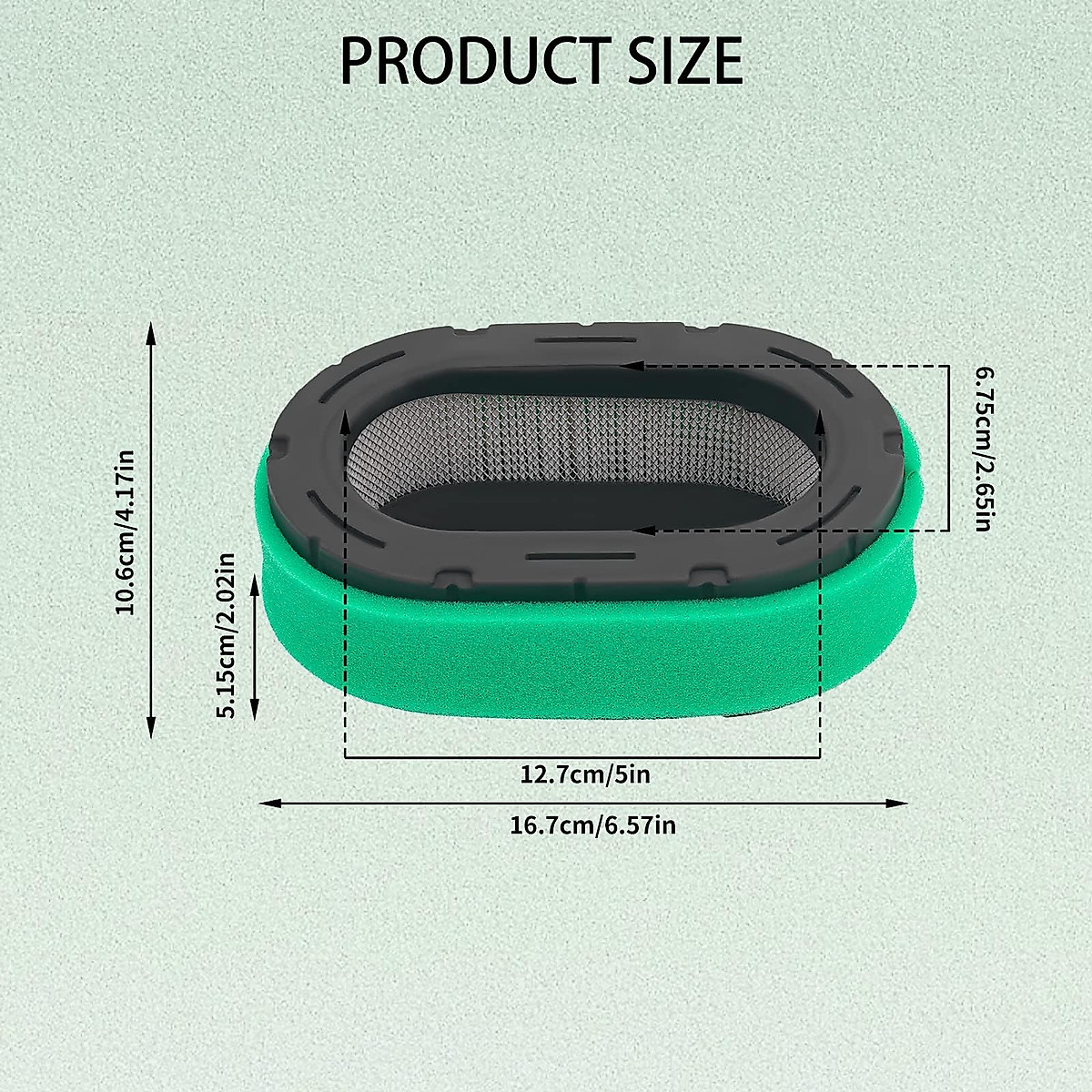 JICHEKU 32 083 09-S Air Filter Fit for Kohler KT610 KT620 KT715 KT725 KT730 KT735 KT740 KT745 19HP-26HP Engine MTD Lawn Mower 32 083 09 32 883 09-S1 (2 PCS)