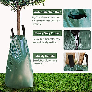 REMIAWY Tree Watering Bag, 20 Gallon Slow Release Watering Bag for Trees, Tree Irrigation Bag Made of Durable PVC Material with Zipper (4 Pack 5-8 Hours Releasing Time)