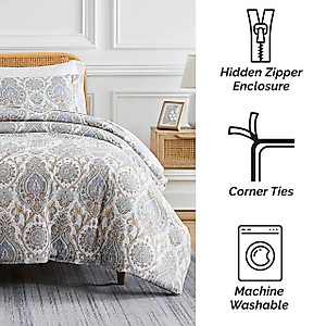 Southshore Fine Living, Inc. Oversized King/California King Duvet Cover Set Soft Premium Bedding with Zipper Closure Includes 1 Duvet Cover and 2 Pillow Shams, Machine Washable, Aqua