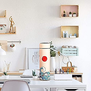 Coffee Thermos Water Bottle, Smart Tea Infuser Bottle with LED Temperature Display, Trendy style 17 OZ Stainless-Steel Water Bottle