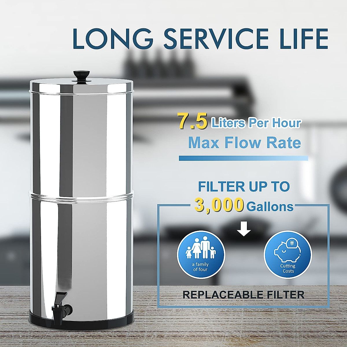 joypur PB-3 Black Purification Elements,Water Purifier Replacement Filters,Compatible with Gravity Filter System,Doulton Super Sterasyl and Propur Traveler,Nomad,King, Big Series