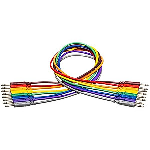 Hosa CMM-815 3.5 mm TS to 3.5 mm TS Unbalanced Patch Cables, 6 Inch