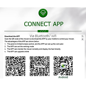 Automatic Robotic Lawn Mower, App Control, with Virtual Boundaries, Ultra-Quiet, Route Plan, Automatic Charging, for Small to Medium Yards