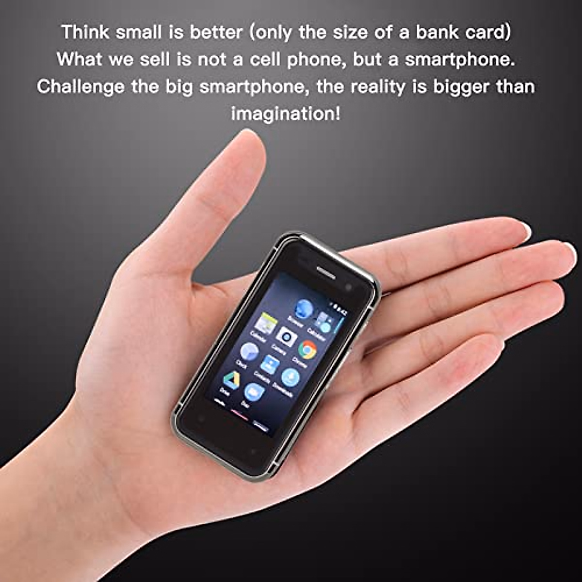 ASHATA Unlocked Mini Smartphone, S9 4G Smartphone 2.5 Inch Dual Sim Cell Phone Student Pocket Cellphone, Support WiFi Bluetooth Hotspot, 2GB 8GB,Gifts for Students,Kids(White)