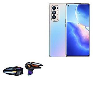 BoxWave Gaming Gear Compatible with Oppo Find X3 Neo - Touchscreen QuickTrigger Auto, Trigger Buttons Autofire Gaming Mobile FPS - Jet Black