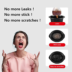 Magikichen 6-7 Quart Oval Silicone Slow Cooker Liners,For Crockpot Liners,Reusable Crock pot Divider Insert,BPA-Free, Dishwasher Safe