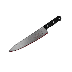 Nicky Bigs Novelties Adult Fake Bloody Kitchen Butcher Knife Plastic Halloween Costume Accessory Prop