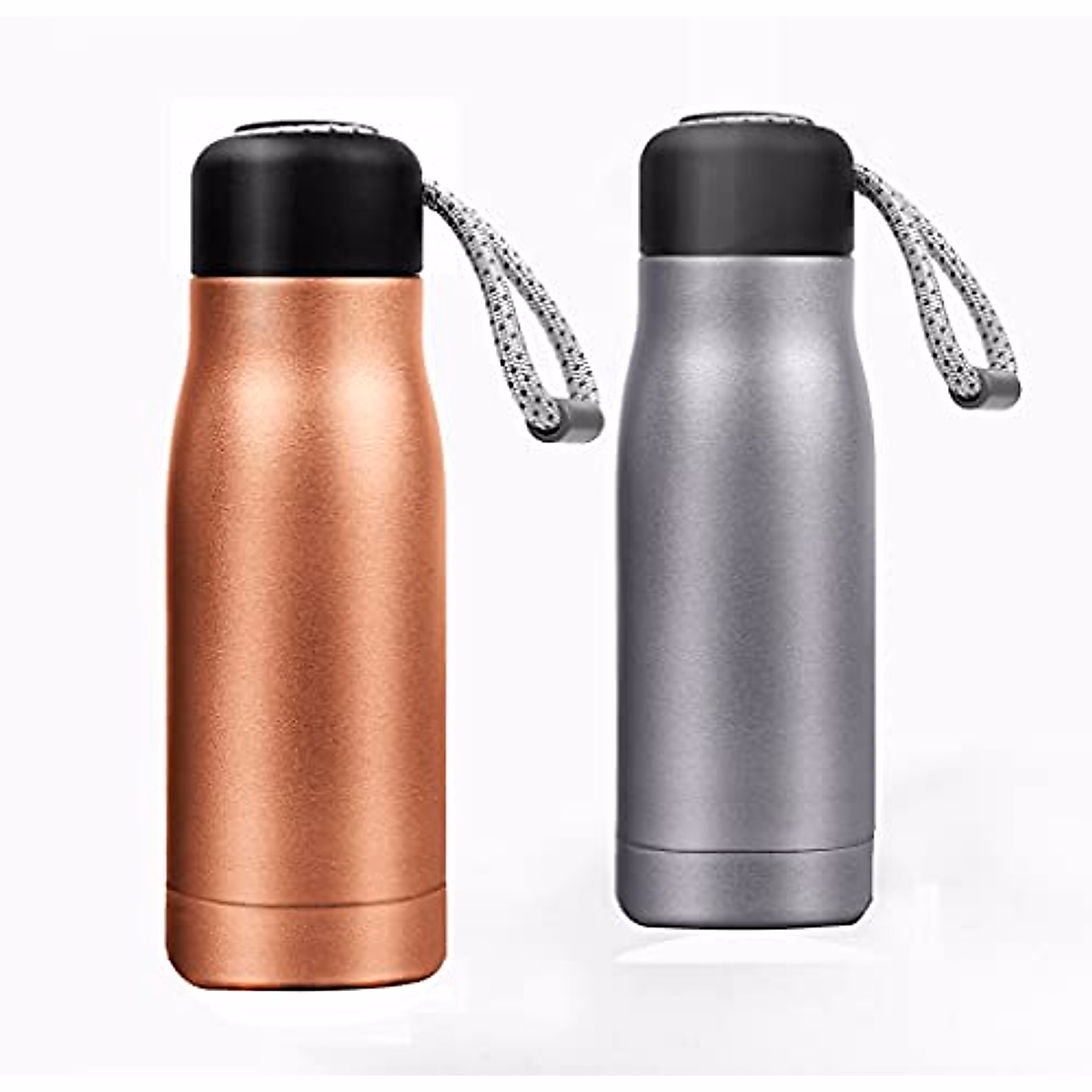 THI Double Wall Thermos, Vacuum Insulated Stainless Steel Water Bottle Keeps Drinks Cold for 24 Hours and Hot for 12, Reusable Metal Leak-Proof Sports Flask with Wide Mouth Lid, BPA-Free, Set of 2
