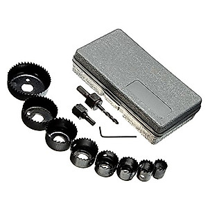 PANOVOS (11Pcs) Hole Saw Set, Hole Saw Kit 3/4'' - 2 1/2 "inch for Woodworking Drills Bits Set