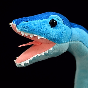 ZHONGXIN MADE Simulation Plesiosaurus Dinosaur Stuffed Plush Toy- 16inch Blue Dinosaur Tyrannosaurus Rex Plushie, Figurines Stuffed Model Toys Soft,Gifts for Kids (Plesiosaurus)