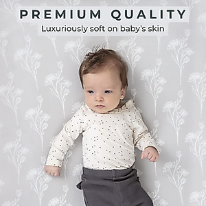 Pobibaby - 2 Pack Premium Changing Pad Cover - Ultra-Soft Jersey Knit, Stylish Floral Pattern, Safe and Snug for Baby (Wildflower)