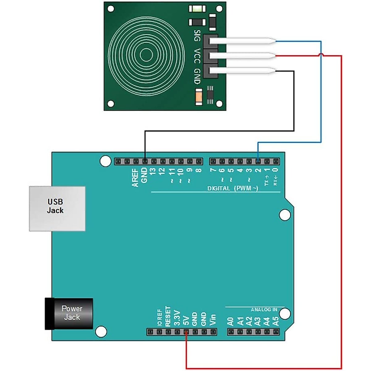 WWZMDiB 6Pcs TTP223B Digital Capacitive Touch Sensor Switch Module DC 2~5.5V for Arduino Raspberry Pi DIY