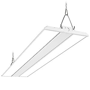 Hykolity 4FT LED Linear High Bay Shop Light, 250W LED Shop Light, 31250lm 125LM/W, 100-277V, 0-10V Dim, 5000K Daylight Linear Hanging Light for Warehouse Workshops