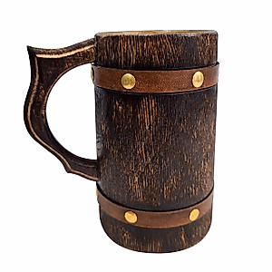 collectiblesBuy Medieval Inspired Antique Wooden Beer Mug Wood Tankard Coffee Stein Groomsmen Gift Idea Eco- Friendly Custum Wooden Cup