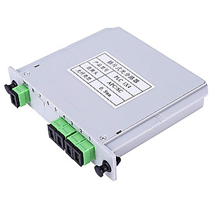 Heayzoki Blade Optical Splitter, 1X4 Single Mode Blade PLC Optical Fiber Splitter, 1 Minute 4 SC-APC Splitter, All-Fiber Structure, for Home Wiring, Engineering Projects