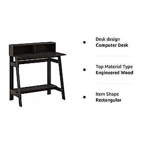 Furinno Simplistic a Frame Computer Desk, Espresso