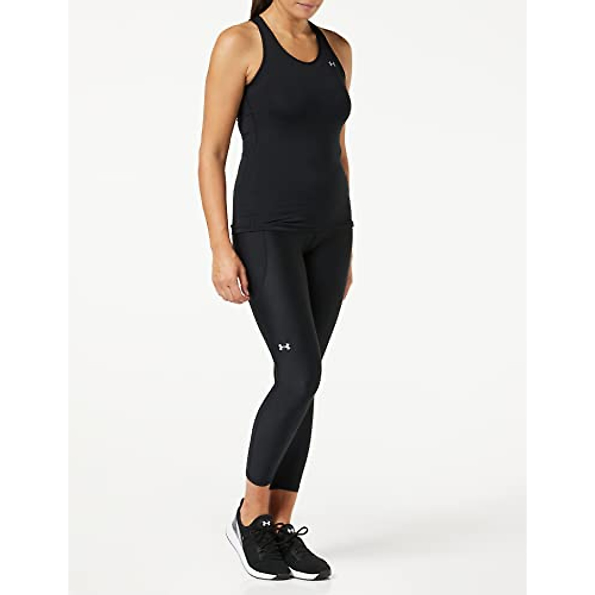 Under Armour Women's Tech Twist Tank Top , Black (001)/Metallic Silver , 3X