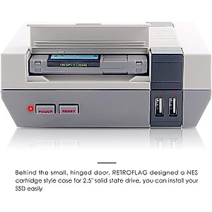 GeeekPi RETROFLAG NESPi 4 Case, with Safe Shutdown Safe Reset & SSD Case, Cooling Fan and Heatsinks for Raspberry Pi 4 Model B
