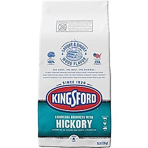 Kingsford Original Charcoal Briquettes with Hickory, BBQ Charcoal for Grilling - 16 Pounds