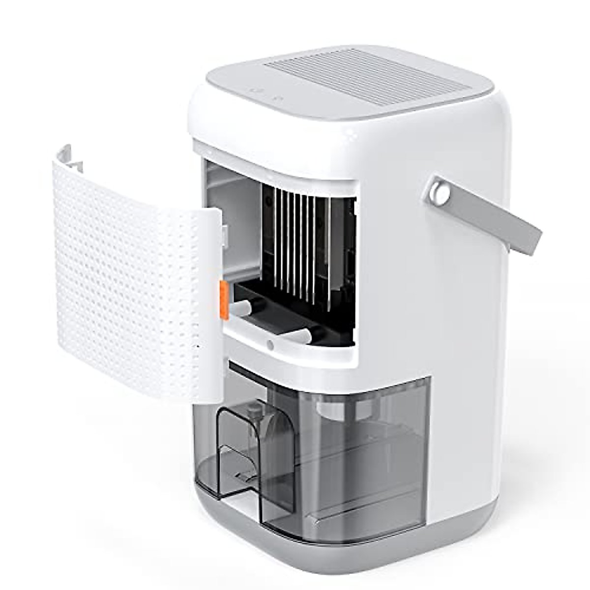 Dehumidifiers for Bedroom - Small Dehumidifier with drain hose 1450ml/49oz - with 2 Modes - 7 Colors LED Light-Auto Shut Off - Ultra Quiet Below 40 dB for 250 sq ft(Hose not included)