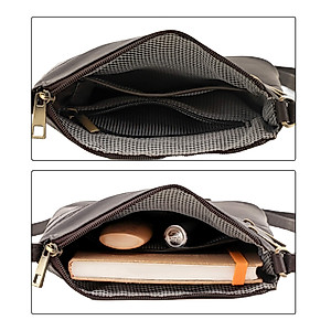 Texan Bull Leather Crossbody Bags For Women-Shoulder Strap Women Purses Travel Handbags (Brown)