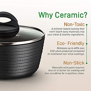 NutriChef 12-Piece Nonstick Kitchen Cookware Set - Professional Hard Anodized Home Kitchen Ware Pots and Pan Set, Includes Saucepan, Frying Pans, Cooking Pots, Dutch Oven Pot, Lids, Utensil -