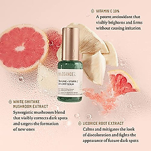 Biossance Squalane + Vitamin C Dark Spot Serum. Powerful, Lightweight Serum with 10% Vitamin C to Brighten Skin, Fade Dark Spots, Reduce Pigmentation and Prevent Discoloration (1.01 ounces)