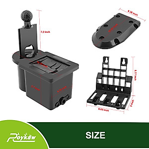 Roykaw Golf Cart Ball Washer and Club Cleaner with Bracket Kit Compatible with EZGO Club Car Yamaha - Upgrade Club Car Precedent Bracket