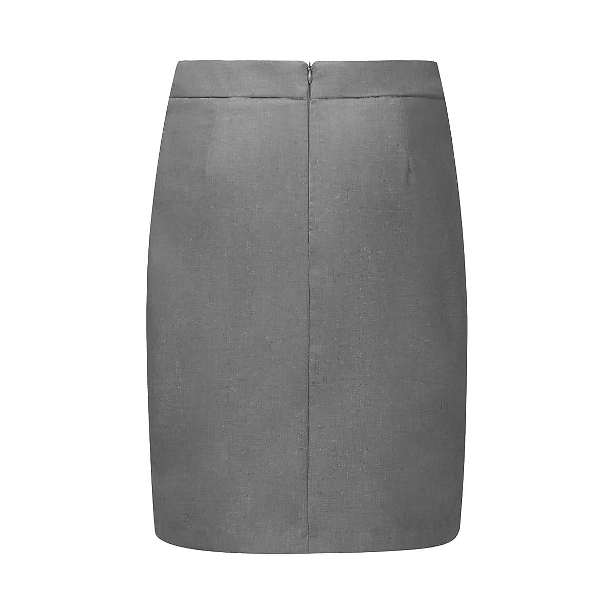 YUNCLOS Women's 2 Pieces Skirt Suit Set Long Sleeve Blazer Jacket and Pencil Skirt Dark Gray