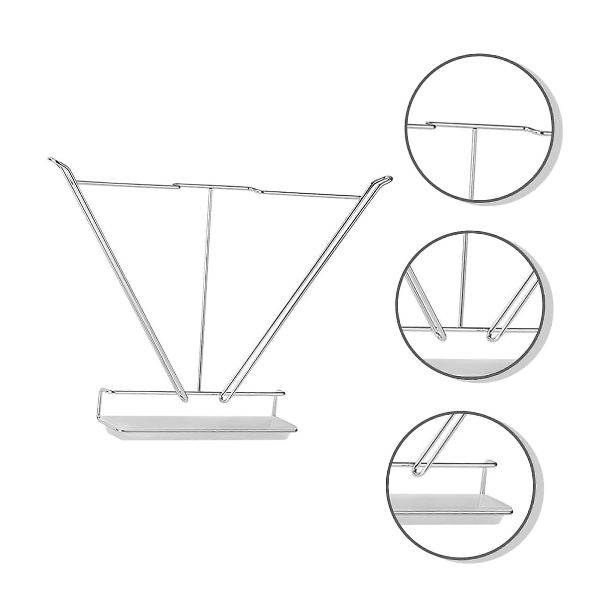 Holibanna 1 Pc Wall Mounted Pot Lid Rack pan lid mounted hanger wall mount drying clothes rack pan cover rack Kitchen clothes hanger stand Pot Cover Rack Storage Stainless steel wall bracket