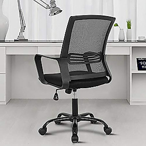 Office Chair - Mid Back Home Office Desk Chairs, Adjustable Height, Breathable Mesh