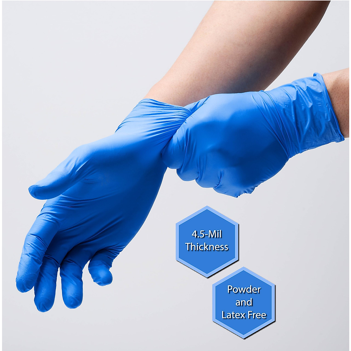 STRONG 'n FLEX Box of Large Nitrile Exam Gloves, 100 ambidextrous gloves