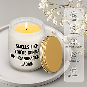 Pregnancy Announcement Gifts for Grandparents, Funny Baby Reveal Gift, Grandparents Again Gifts, Pregnancy Reveal Idea, Promoted to Grandma & Grandpa Gifts, Grandparents To Be, Lavender Scented Candle