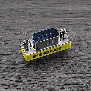 Create idea 4Pcs DB9 Pin Serial Port Connector Male to Male DB9 Pin Serial Connector Female to Female Accessories for Computer Laptops Printers Router 31x12mm
