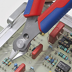 KNIPEX Tools - Electronics Super Knips, INOX Steel, Multi-Component (7803125), 5-Inch