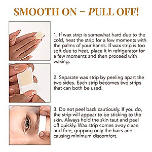 GiGi Hair Removal Strips | For the Face | Pre-Waxed with GiGi All-Purpose Honee Formula, 12 Strips