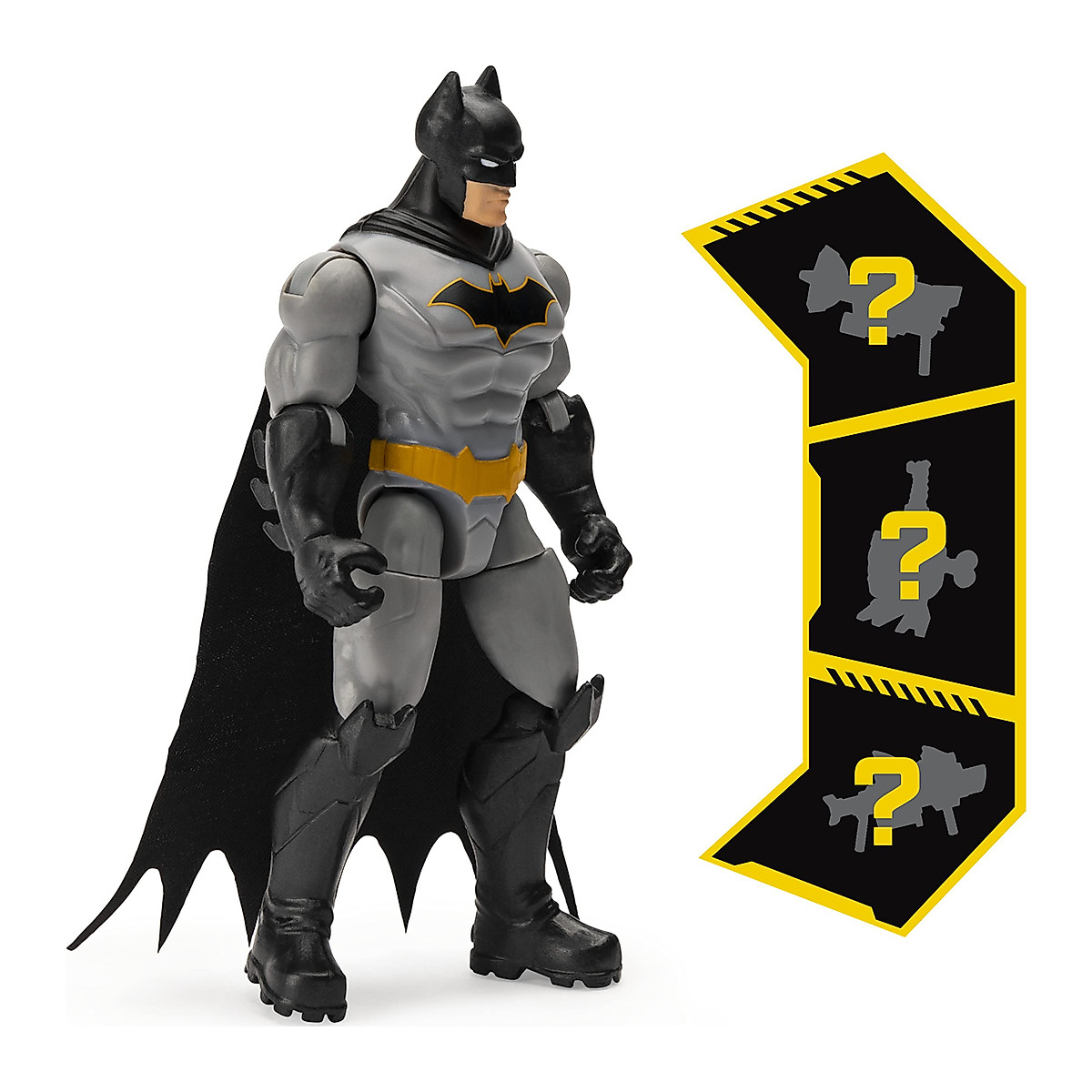 DC Comics Batman 4-inch Action Figure with 3 Mystery Accessories, for Kids Aged 3 and up