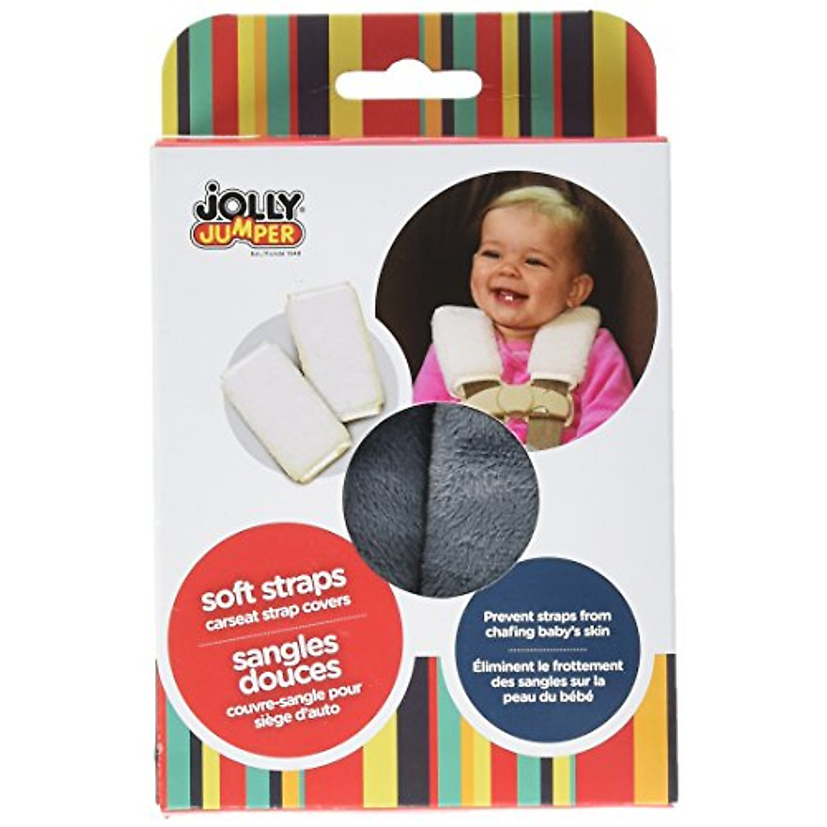 Jolly Jumper Soft Straps Carseat Strap Covers Soft Sherpa 710, Assorted color