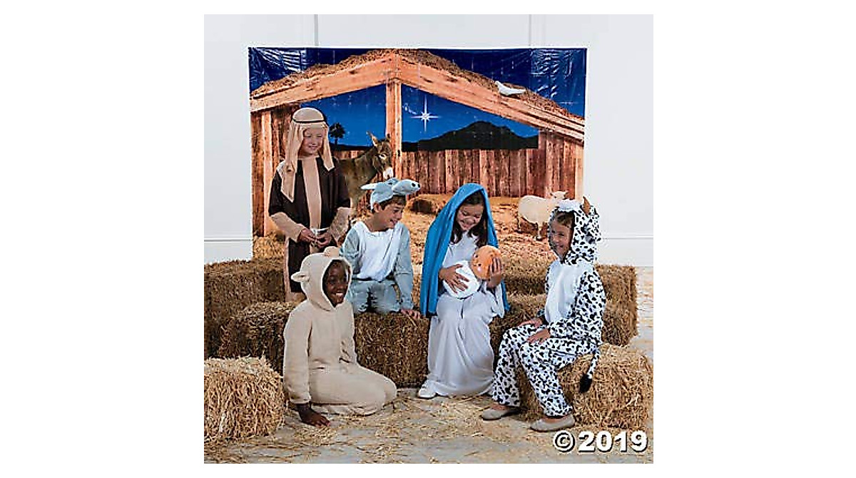 Nativity Stable Scene Backdrop Banner – Perfect for Christmas Events