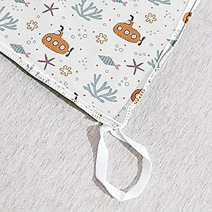 JIJIWANG Submarine Coral Print Duvet Cover Sets Cal King with 2 Pillowshames Boys Girls Coastal Starfish Fish Print Comforter Cover Sets for Kids Bedroom Bedding Sets Soft Polyester