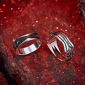 Anime Fate Stay Night Ring Necklace/Ring Black Saber Armour Cosplay Adjustable Opening Jewelry Prop Accessories Christmas Gift Set