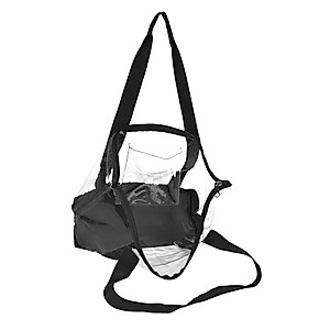 DALIX Clear Shopping Bag Security Work Tote Shoulder Bag Womens Handbag in Black Trim