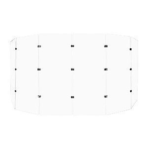PENNZONI Drum Shield 5ft w/Chrome Hinges, Comes w/ 6 Drum Panels, & Chrome Hinges, Premium Clear Acrylic Panels, Drum Screen