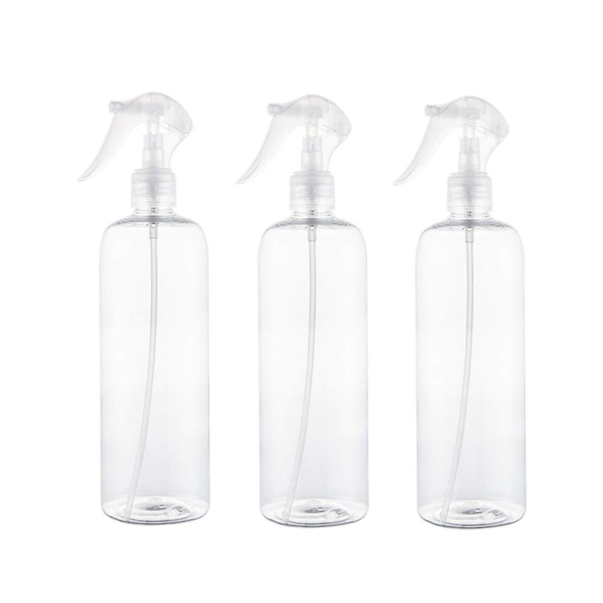 HEMOTON 3 Pcs Plastic Spray Bottle Empty Mist Spray Bottle Trigger Sprayer Leak Proof Refillable Atomizers for Hair Salons Household Cleaners