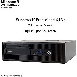 HP ProDesk 600 G2 SFF Desktop Computer Inter i5-6500 Up to 3.60GHz 32GB DDR4 RAM New 1TB SSD Built-in AX200 Wi-Fi 6 HDMI Dual Monitor Support Wireless Keyboard and Mouse Win10 Pro (Renewed)