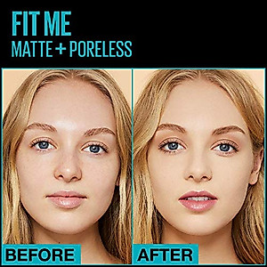 Maybelline Fit Me Matte + Poreless Liquid Foundation Makeup, Natural Beige, 1 fl; oz; Oil-Free Foundation